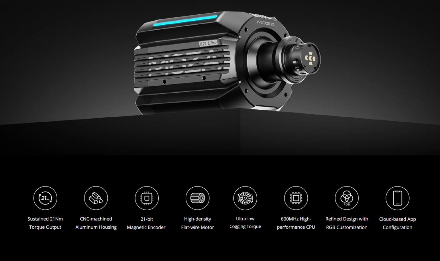 Moza R21 Ultra DD Wheel Base - Rush Racing Esports