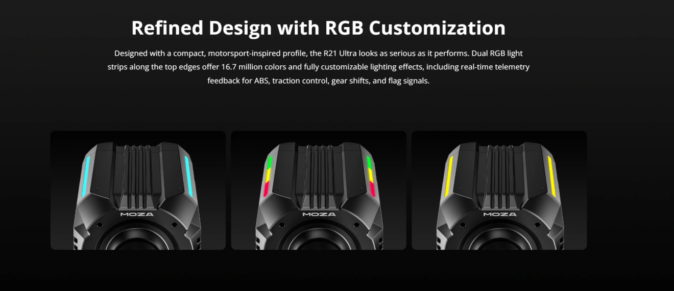 Moza R21 Ultra DD Wheel Base - Rush Racing Esports