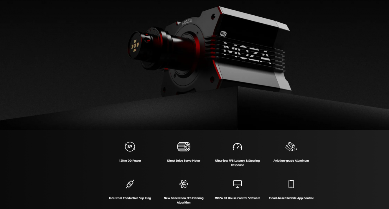 Moza R12 V2 Wheel Base - Rush Racing Esports